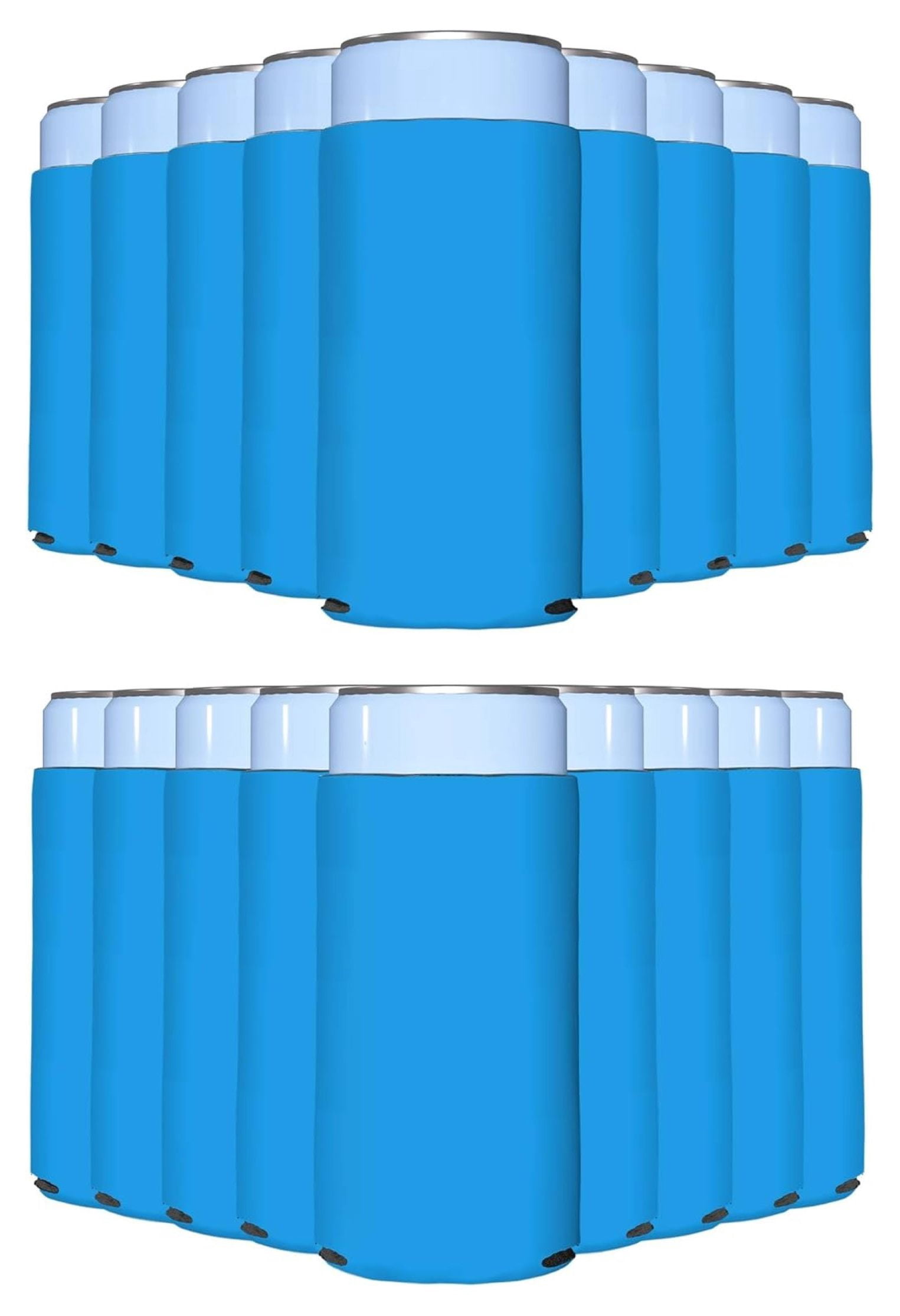200 Pack Robin Egg Blue Blank Slim Can Cooler Sleeves | Plain Seltzer ...