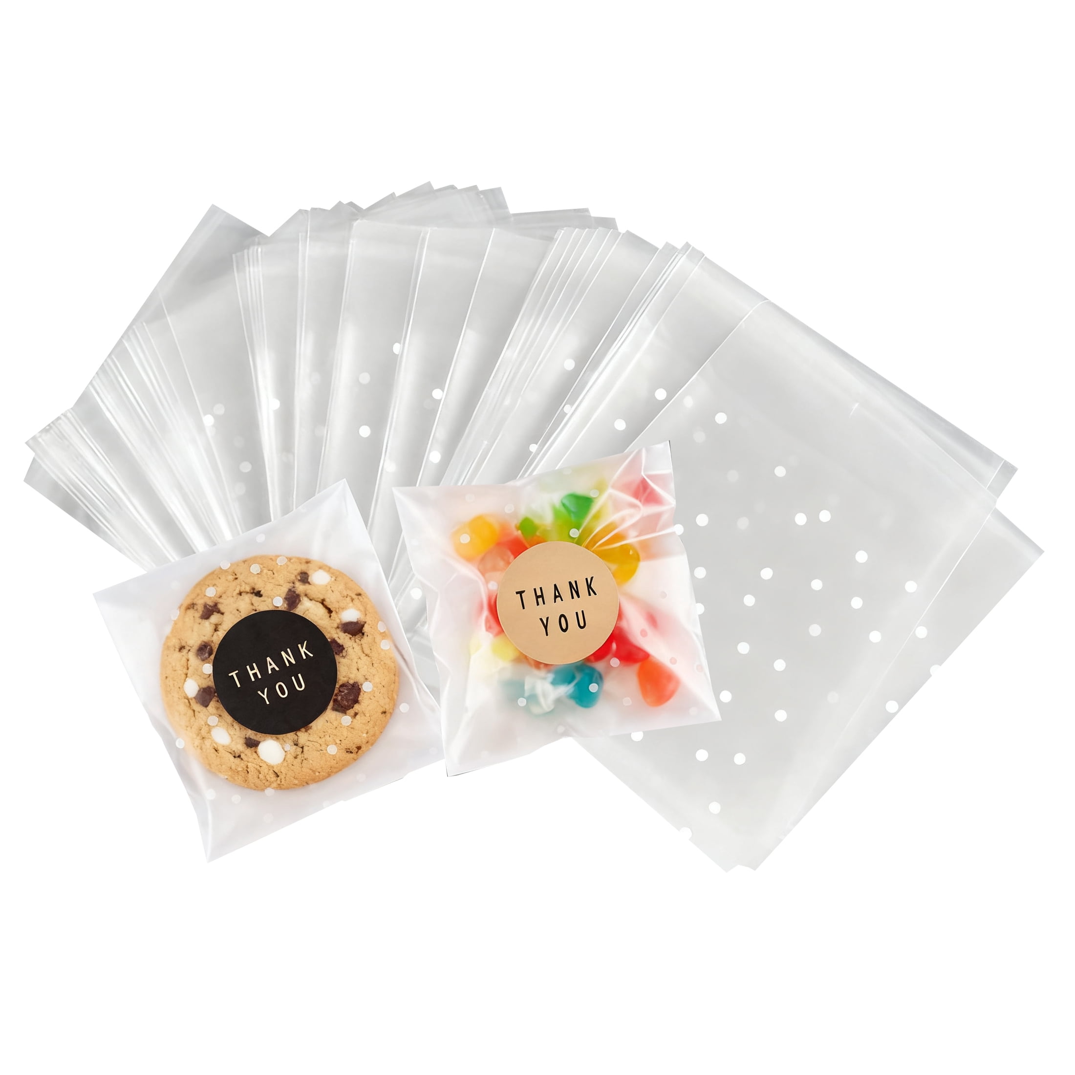 200-Pack Self-Sealing Cellophane Bags, 4x4 Inch Clear Treat Bags with ...