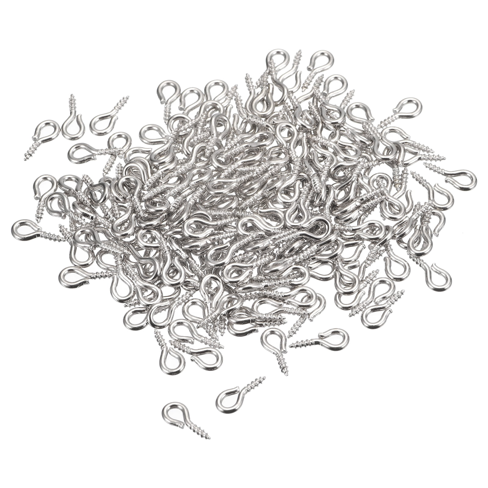 200 Pack Small Screw Eye Hooks Mini Eyelets Screws, 4.5x10x1.2mm ...