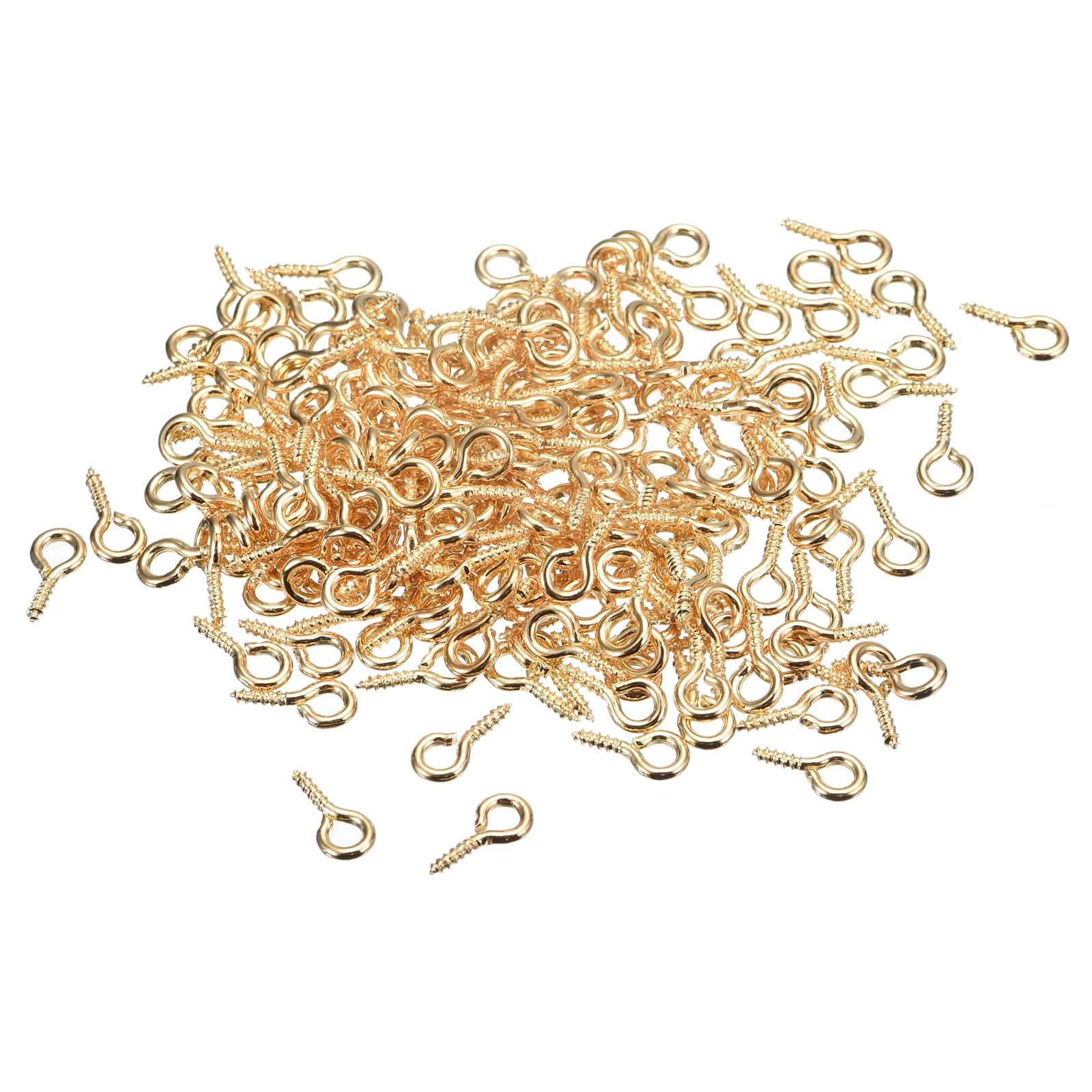 200 Pack Small Screw Eye Hooks Mini Eyelets Screws, 5x10x1.2mm, Light ...