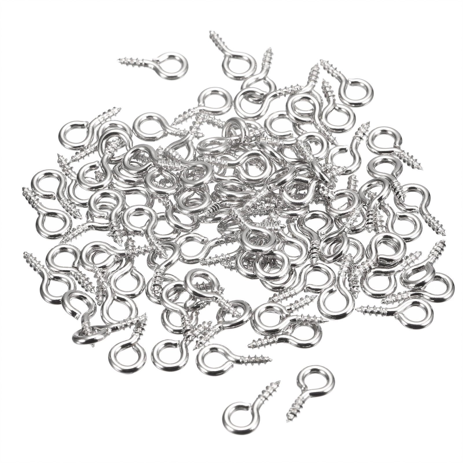 200 Pack Small Screw Eye Hooks Mini Eyelets Screws, 5x10x1.2mm, Nickel ...