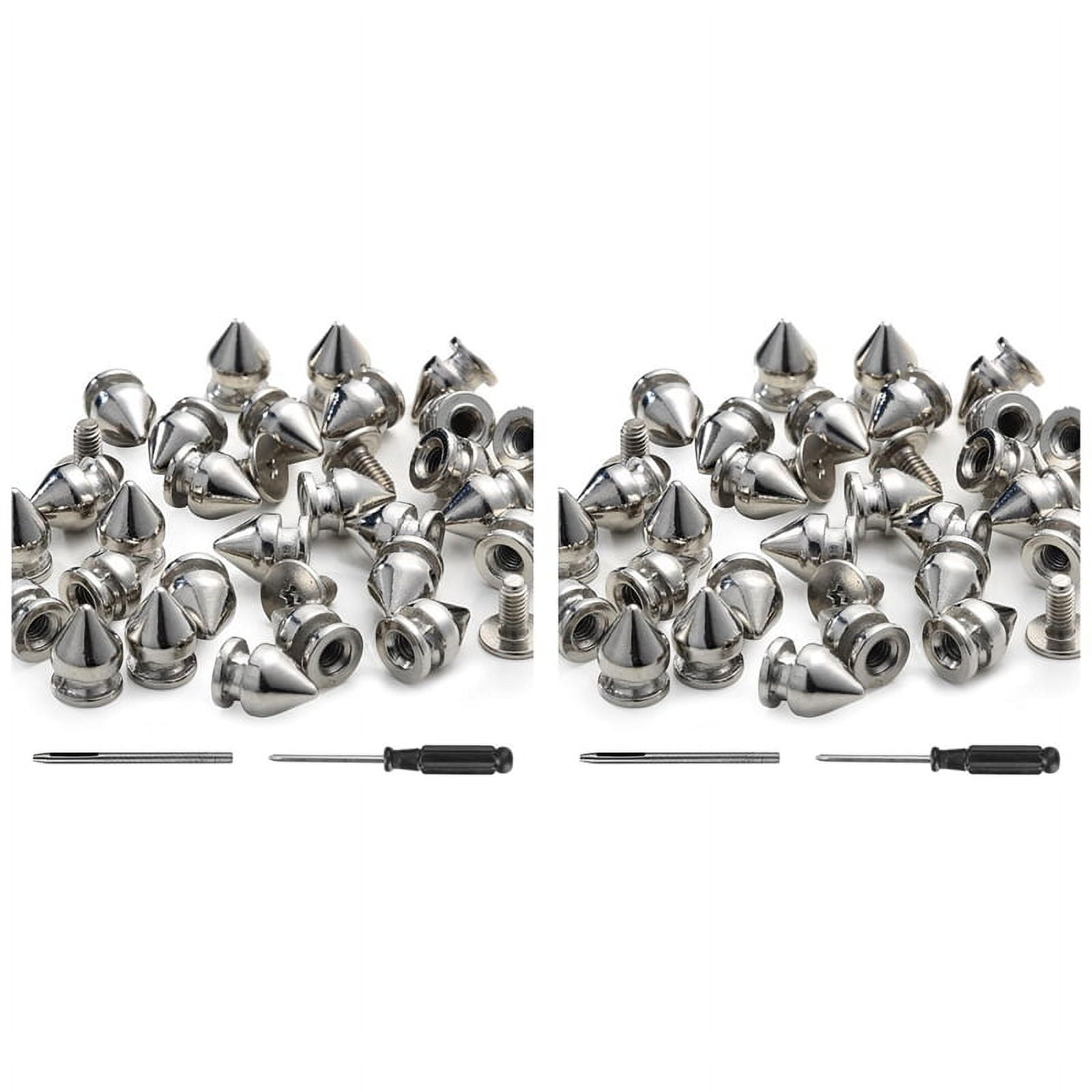 200 Pack Spikes and Studs 9.5MM Spikes for Clothing Metal Studs Rivets ...