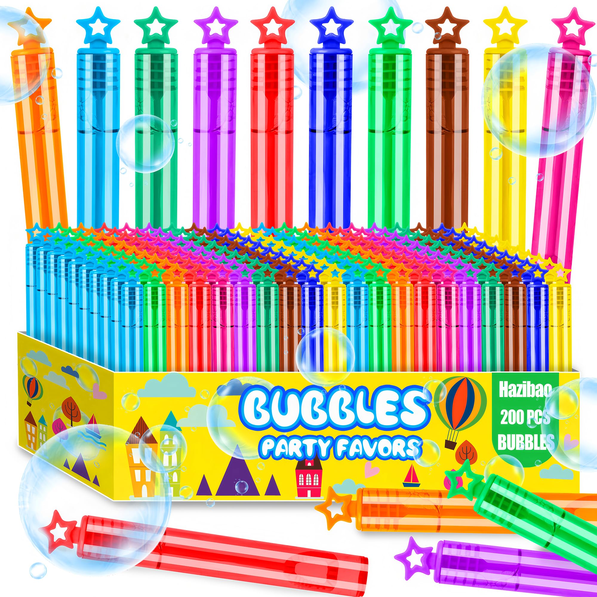200 Pack Star Bubble Wands,Party Favors Supplies for Toddlers Kids ...