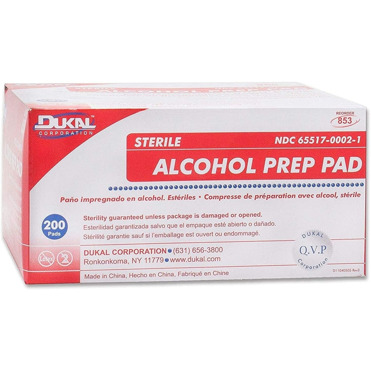200 Pack Sterile Alcohol Prep Pads 2-ply Medium /w 70% Isopropyl ...