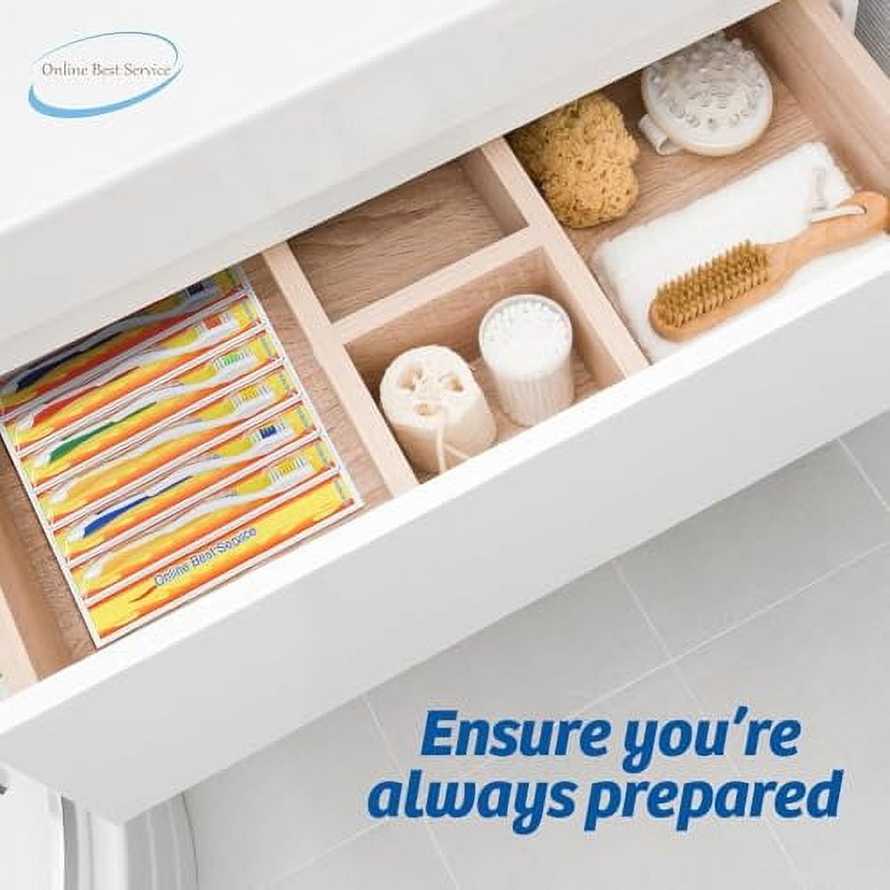 200 Pack Toothbrush Standard Classic Medium Soft Individually Wrapped ...