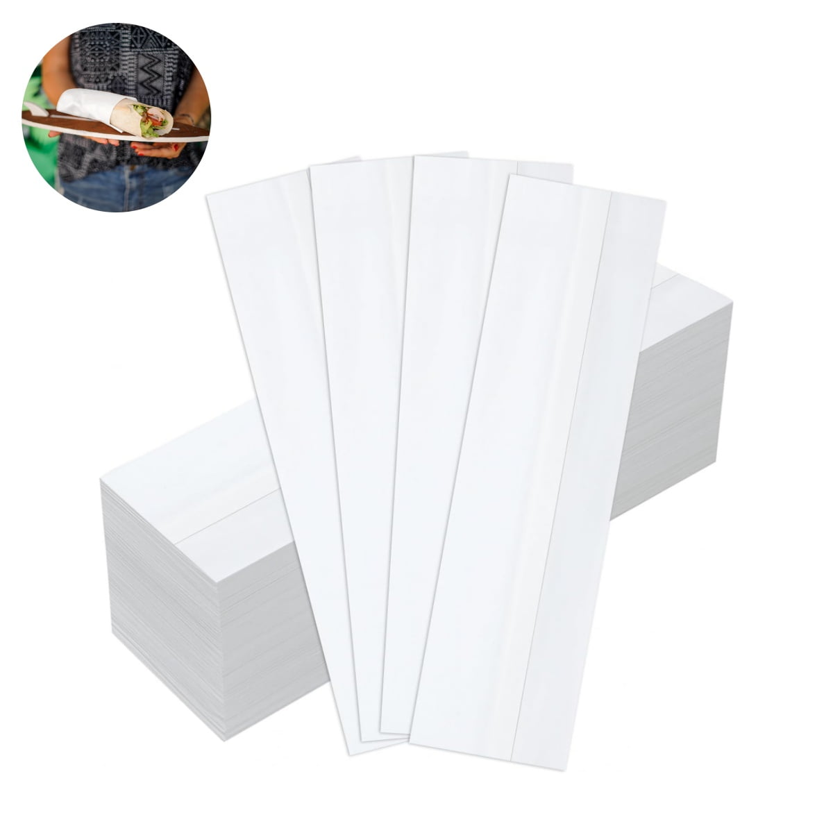 200-Pack Yahome White Kraft Silverware Bags,9.8x3.9 Inch Disposable ...