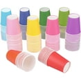 200 Packs 7.5 OZ Disposable Party Paper Cups, 10 Colors Paper Drinking ...