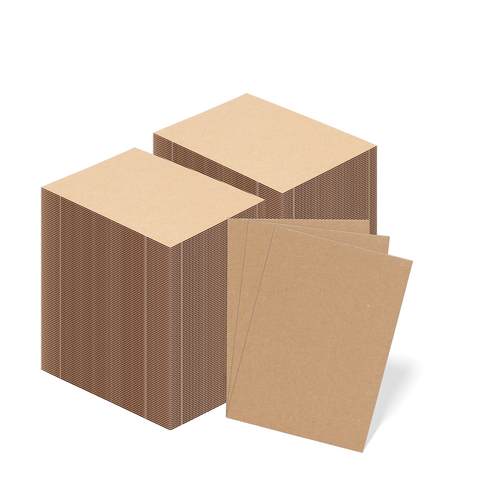 200 Packs Corrugated Cardboard Sheets, 5x7 Flat Packaging Inserts Pads ...