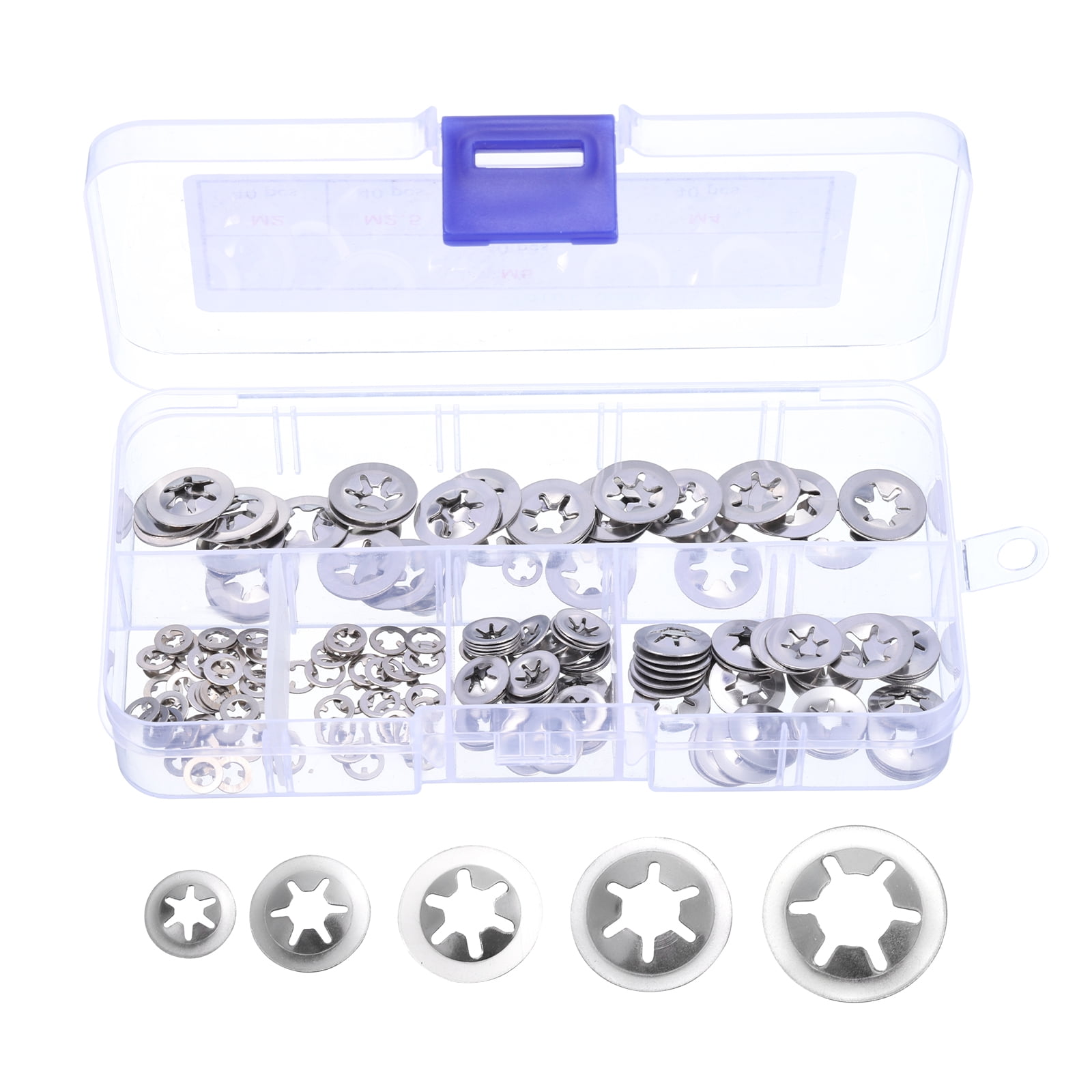 200 Packs Internal Tooth Star Lock Washers Set M2 M2.5 M3 M4 M5, 304 ...