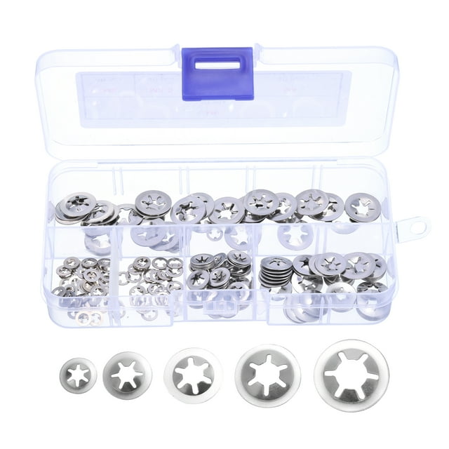 200 Packs Internal Tooth Star Lock Washers Set M2 M2.5 M3 M4 M5, 304 ...