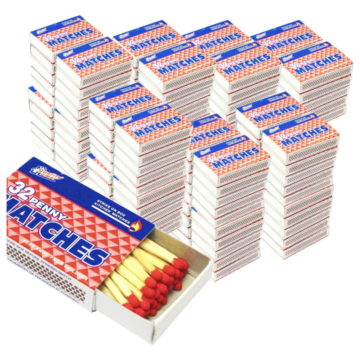 200 Packs Matches 32 count Strike on Box Kitchen Camping Fire Starter ...