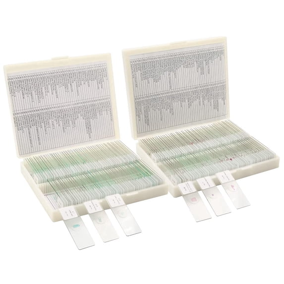 200 Packs Microscope Slides, 100 Plants & 100 Animal Tissues Includes ...