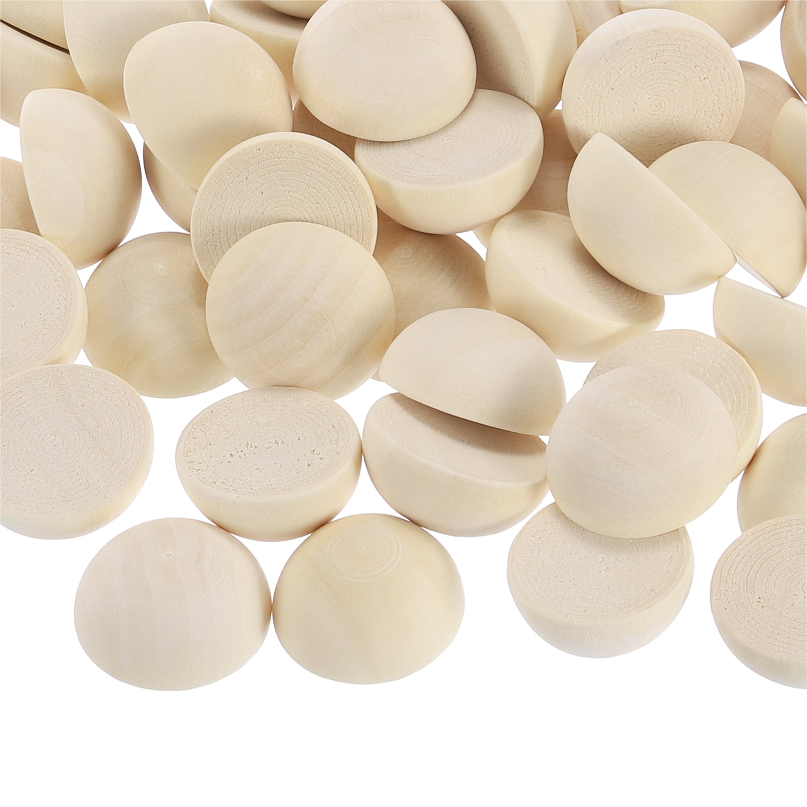 200 Packs Round Wood Balls 25mm Diameter, Natural Wood Craft Balls for ...