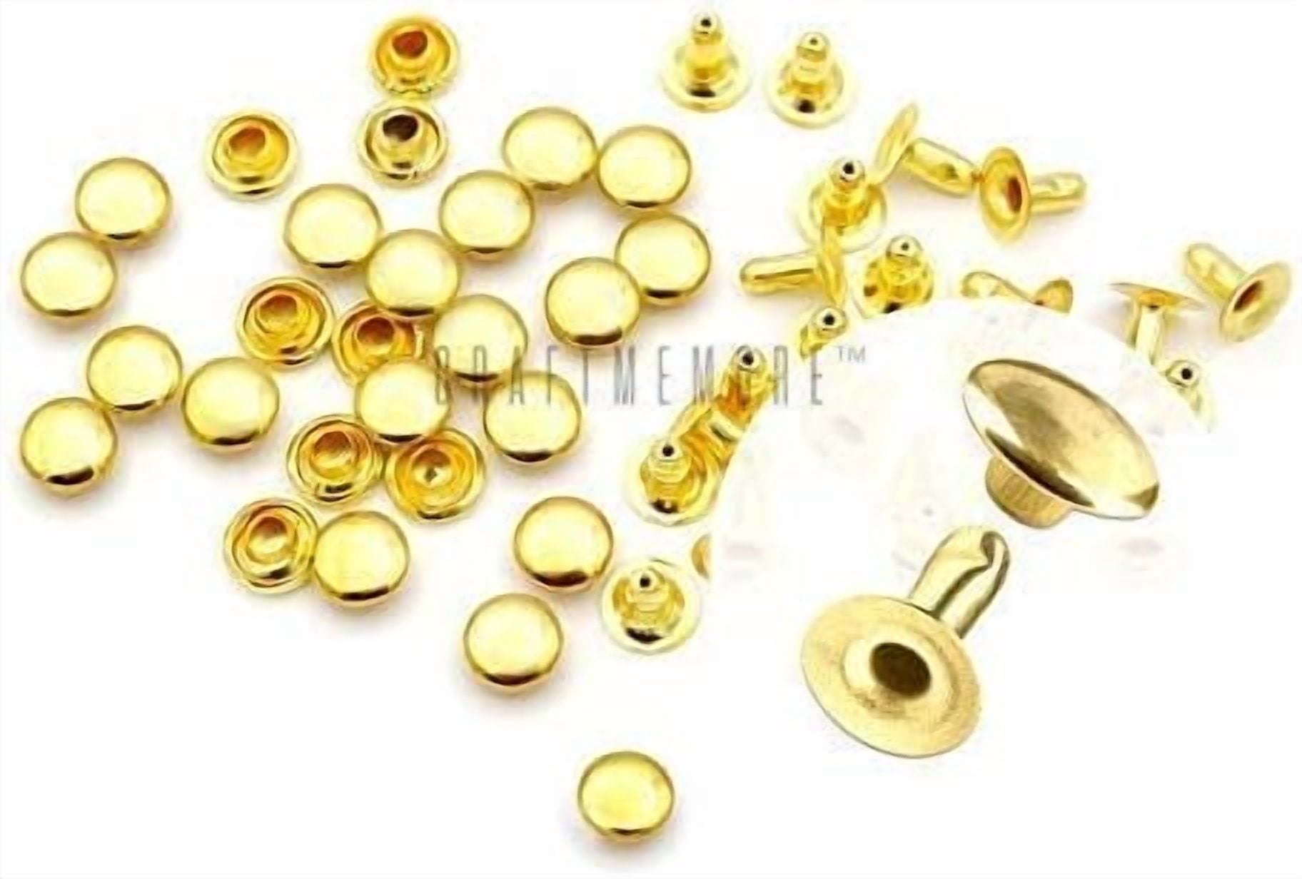 200 Pack Leather Rivets Single Cap Rapid Rivet Metal Stud Fasteners ...