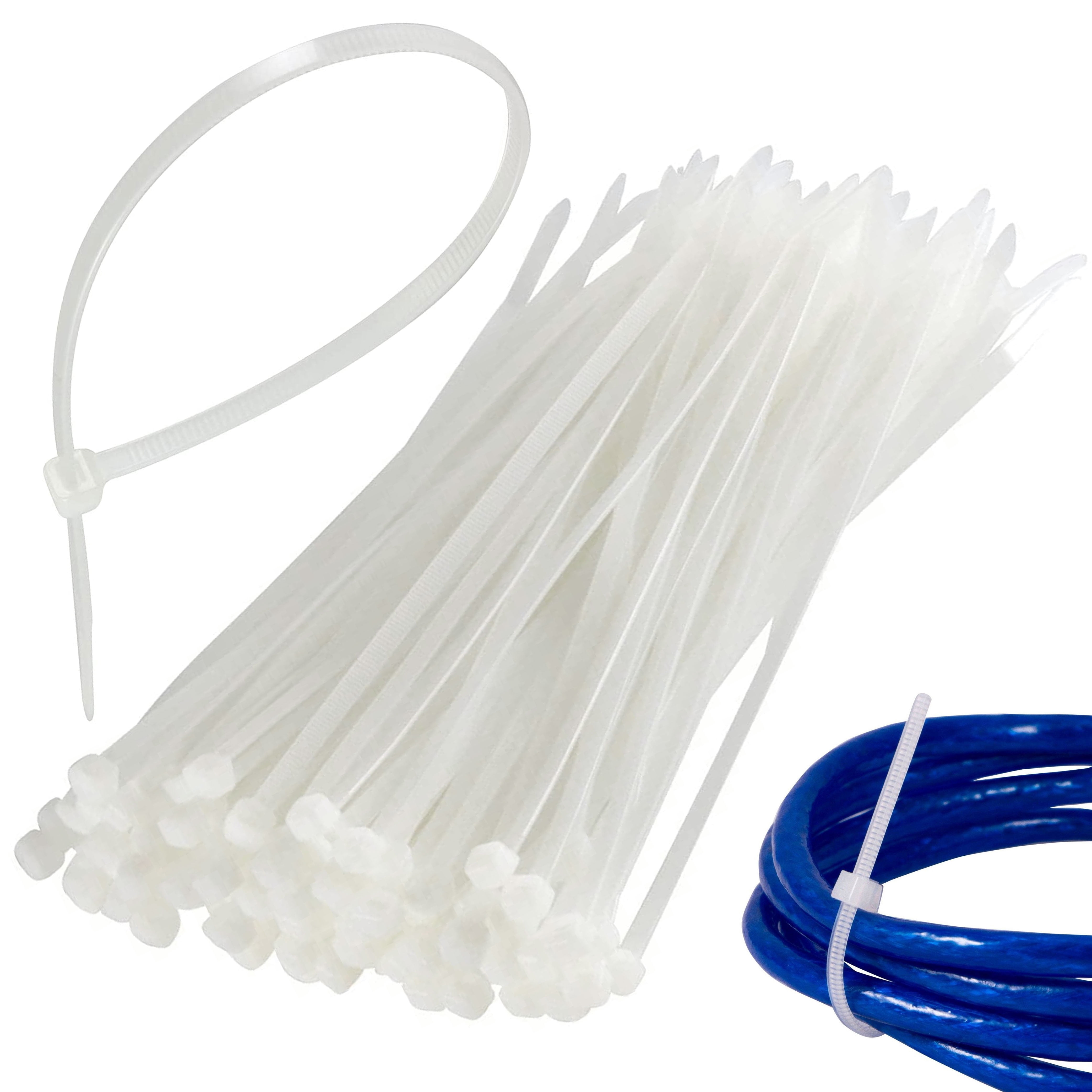 200 Pc Clear Nylon UV Resistant Cable Wire Zip Tie 40 lbs Heavy Duty 12 ...