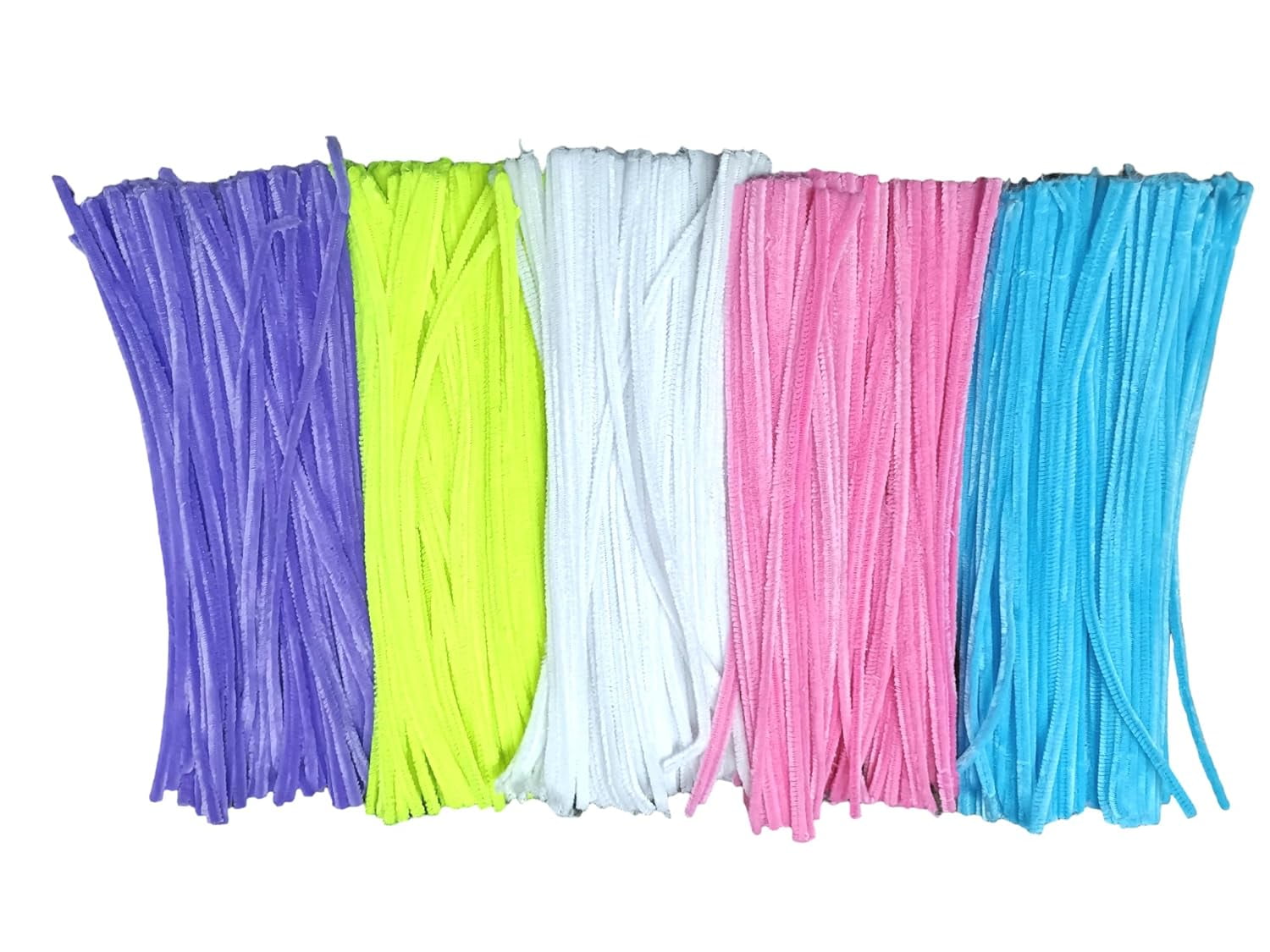 200 Pc Craft Pipe Cleaners Multicolor Chenille Stems 12 Inch Long 5 ...