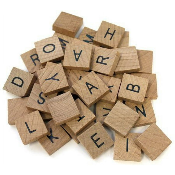 200 Pc Wooden Alphabet Tile Set Common Alphabet Crafts Scrapbooking ...