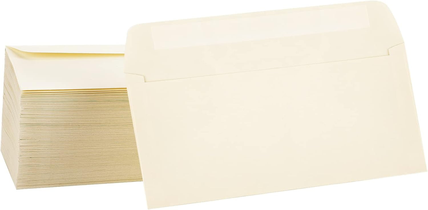200 Pcs 10 Business Letter Envelopes - Square Flap Security for Office ...