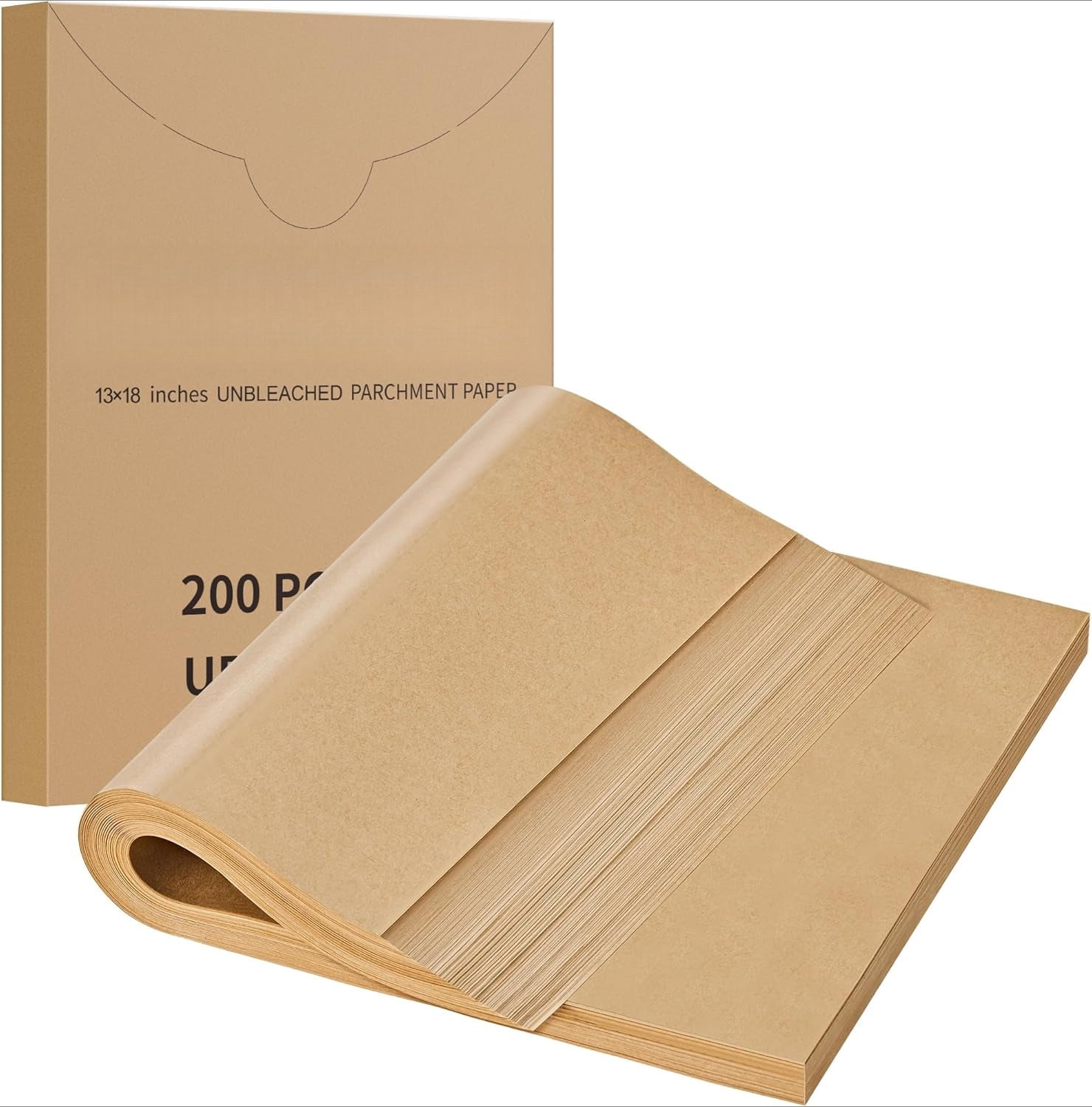 200 Pcs 13x18" Unbleached Non-Stick Parchment Sheets for Baking ...