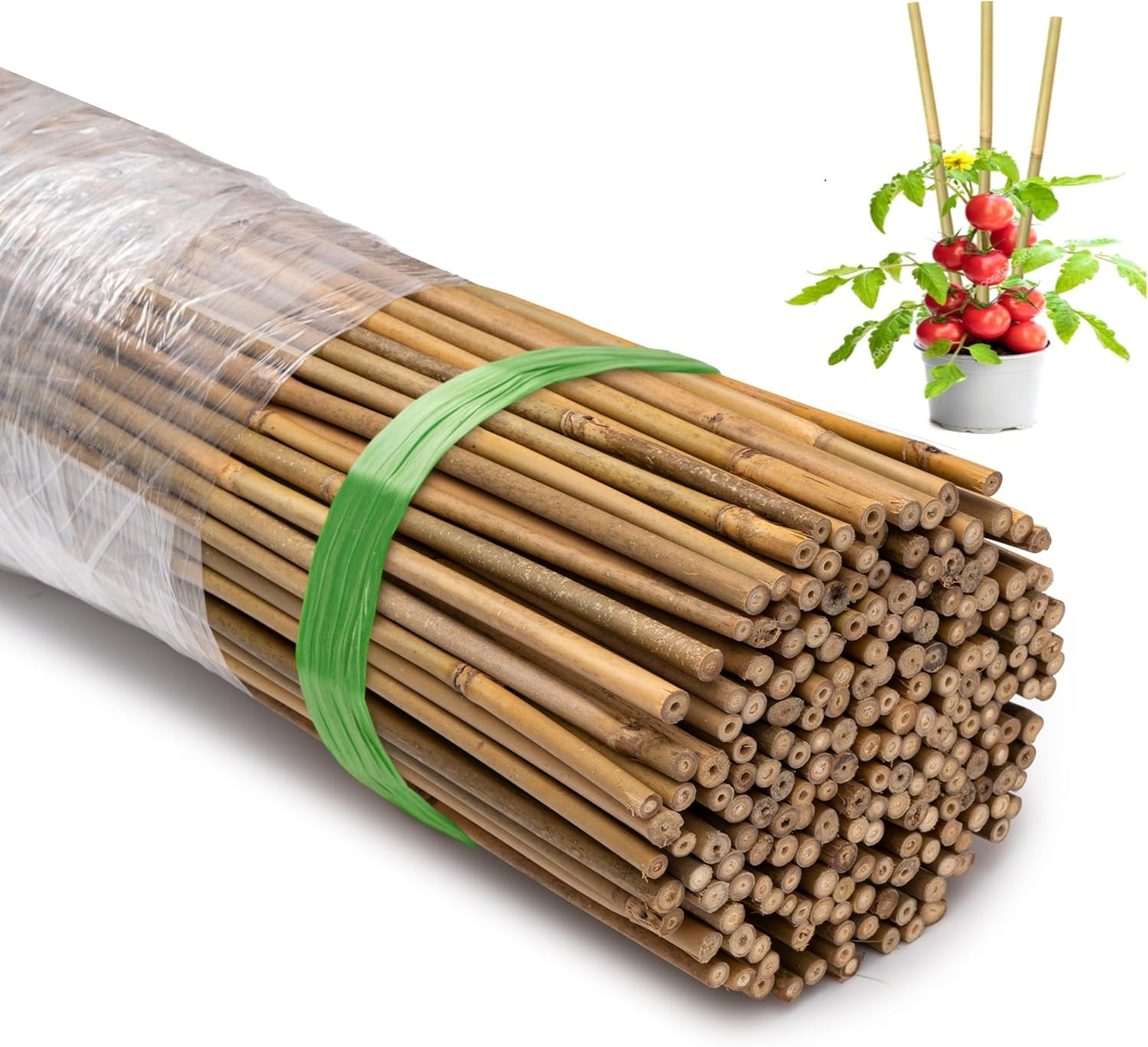 200 Pcs 18 inch Bamboo Stakes, Natural Bamboo Sticks Plant Support ...