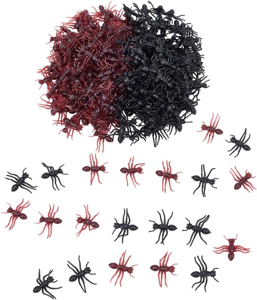 200 Pcs 2 Colors Plastic Faux Ant Big Faux Ant Simulation Ant Prank ...