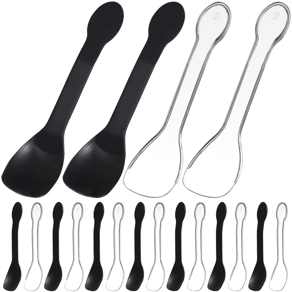 MEIBUTYUP Plastic Dessert Spoons Assorted Colors for Ice Cream, Pudding ...