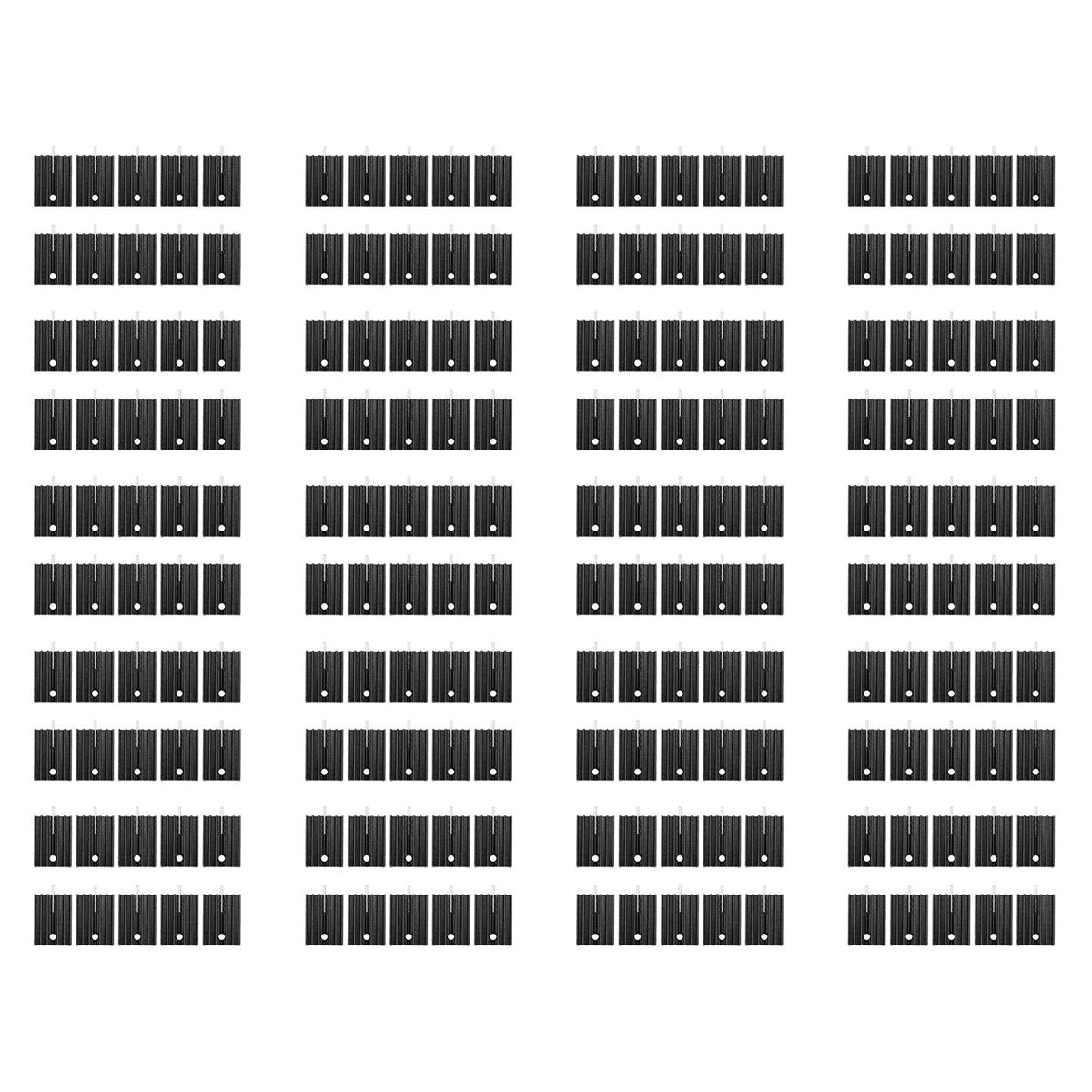 200 Pcs 21x15x11mm Black Aluminum Heat Sink for TO-220 Mosfet ...