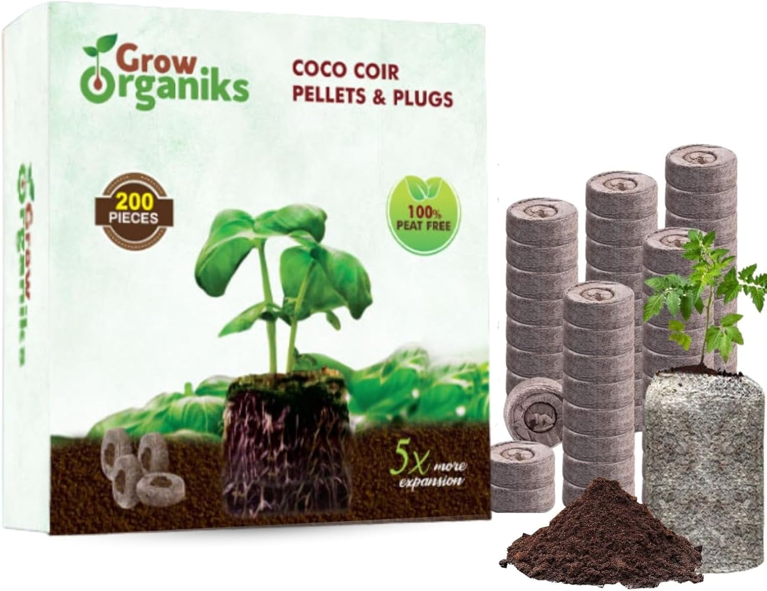 200 Pcs (3.5mm) Peat Pellets for Seedlings, Compressed Seed Starting ...