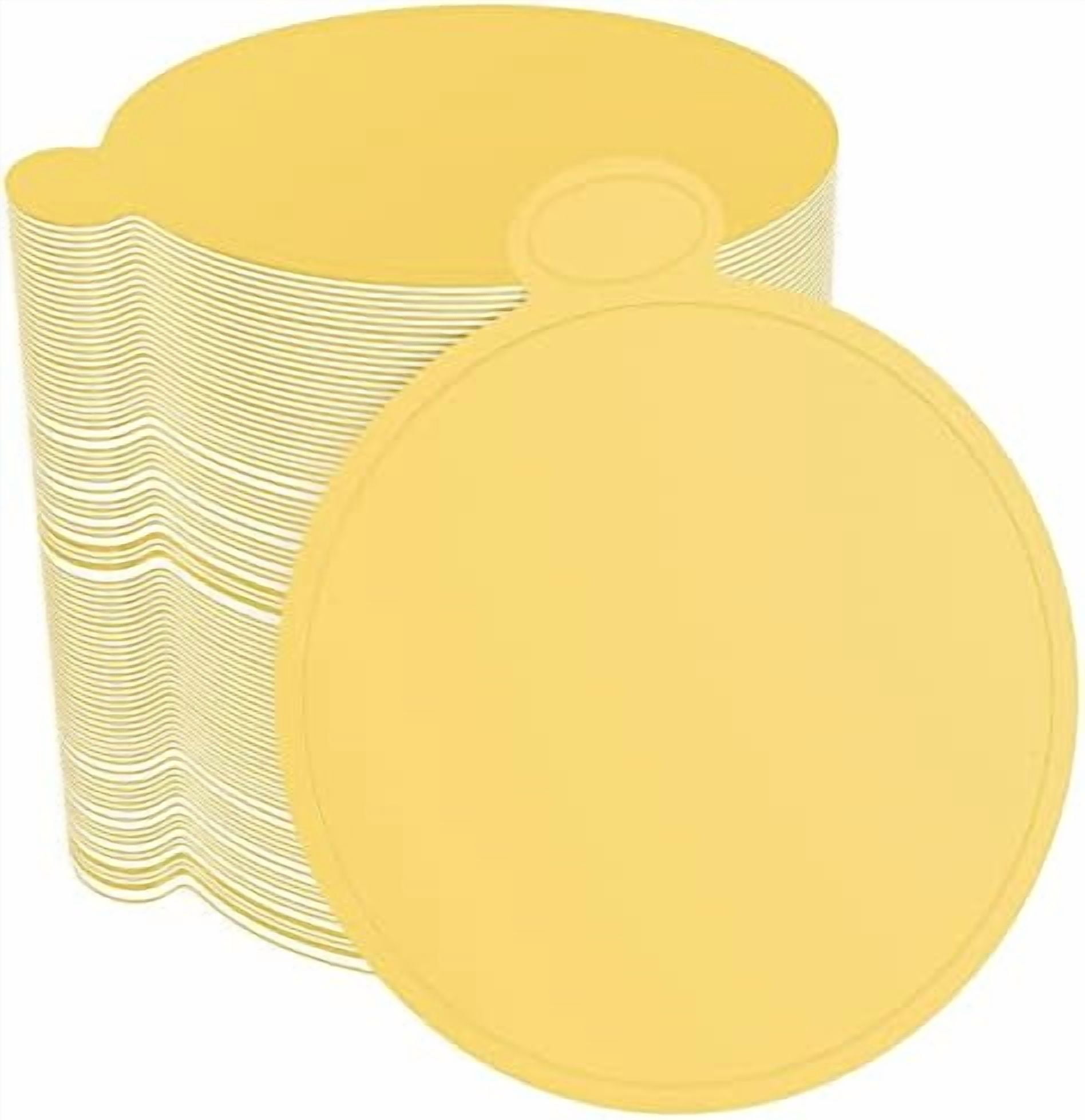 200 Pcs 4 Inch Round Mini Cake Boards Mousse Cupcake Base, Gold 9cm ...