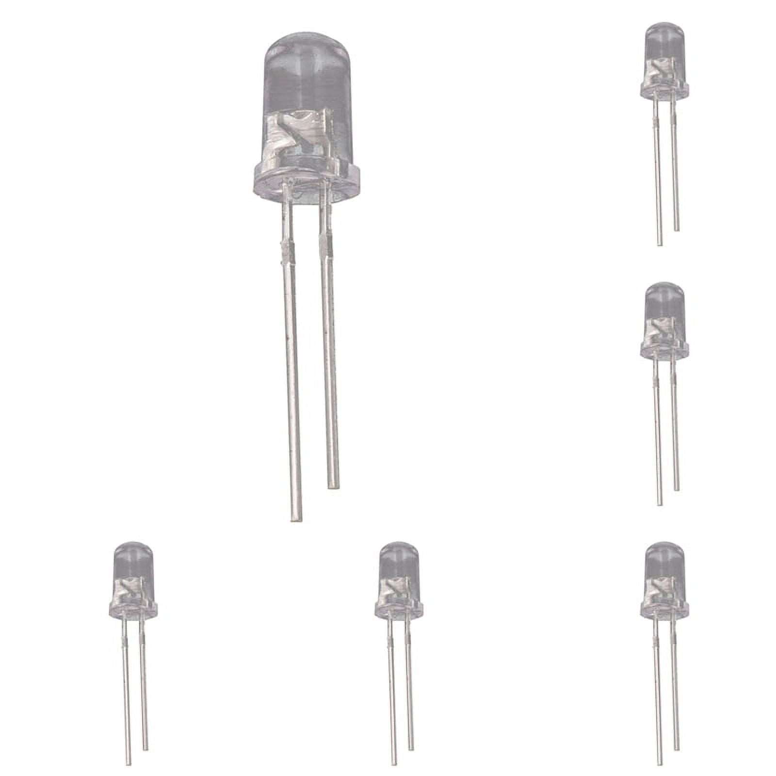 200 Pcs 5mm White LED Diode Lights DC 3V 20MA Bulb Electronics ...