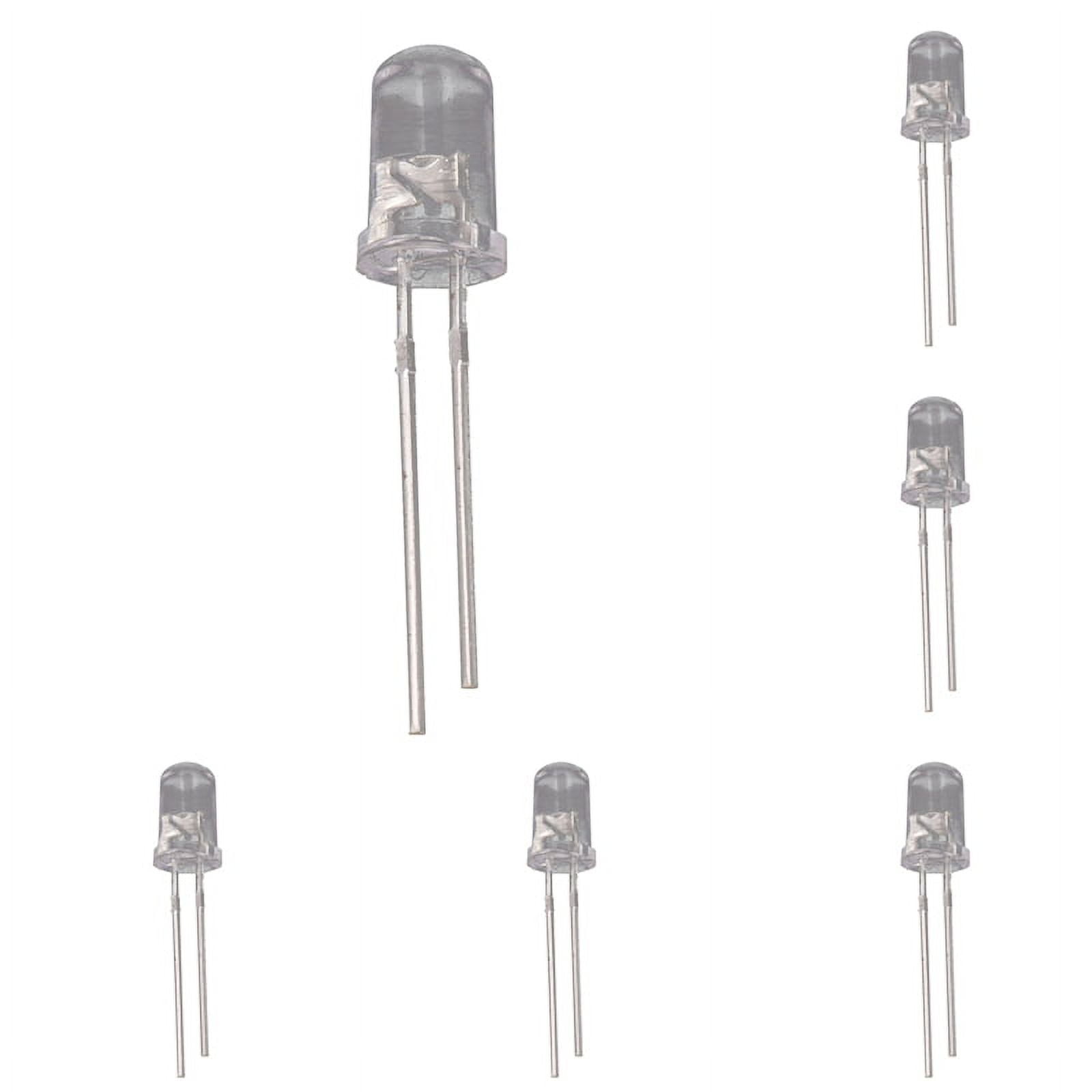 200 Pcs 5mm White LED Diode Lights DC 3V 20MA Bulb Lamps Electronics ...