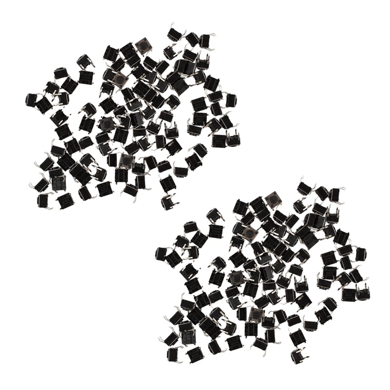 200 Pcs 6X6X4.5mm Panel PCB Momentary Tactile Tact Push Button Switch 4 ...