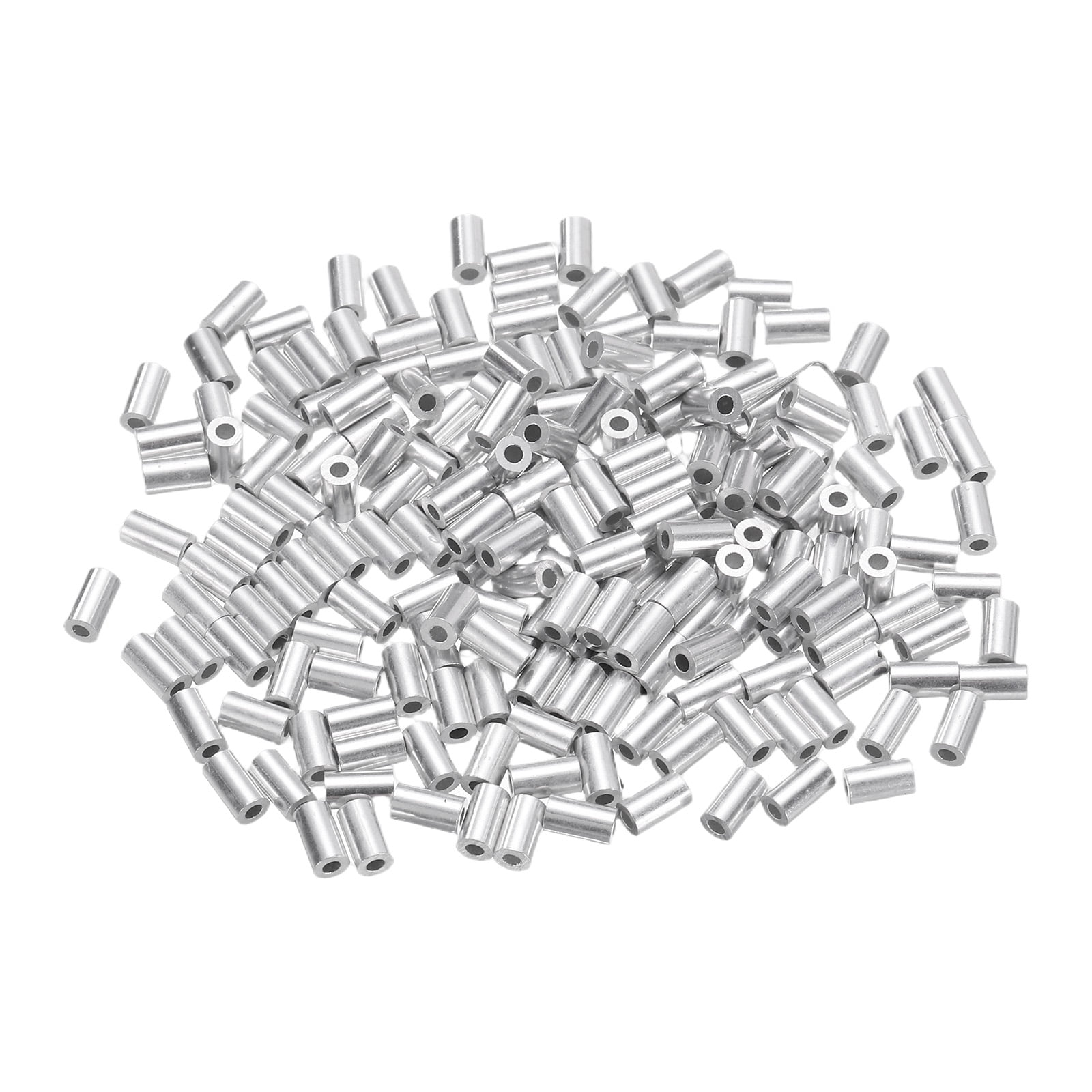 200 Pcs Aluminum Crimping Loop Sleeves for 1/32" Diameter Wire Rope ...