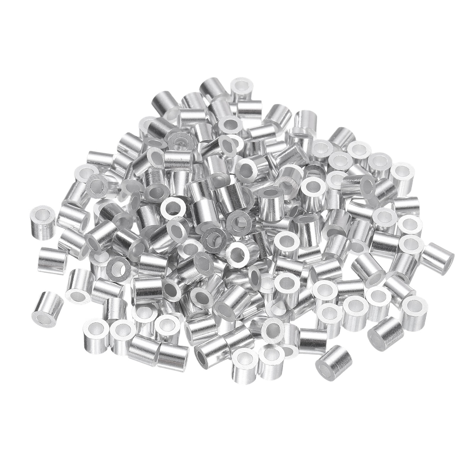 200 Pcs Aluminum Crimping Loop Sleeves for 1/8" Diameter Wire Rope ...