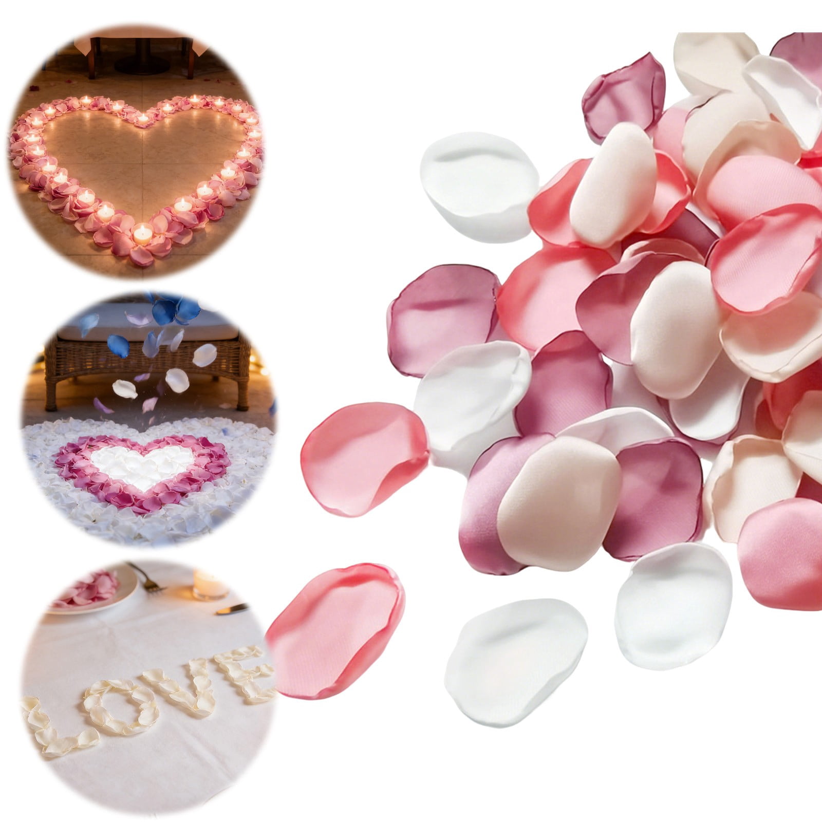 200 Pcs Artificial Rose Petals, Fake Rose Petals, Scatter Rose Pedals ...