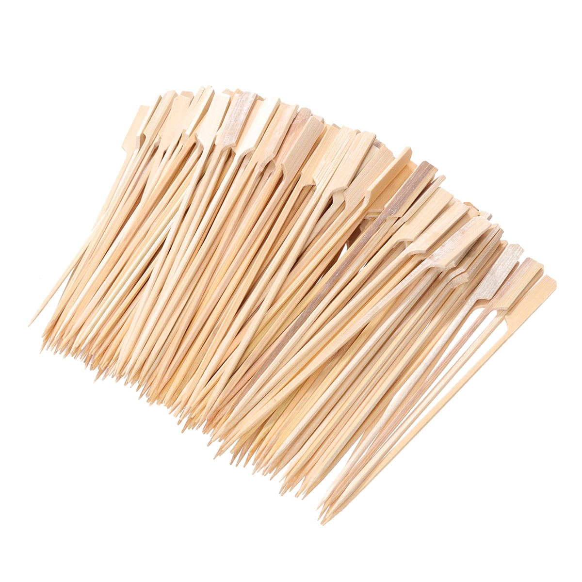 200 Pcs Bamboo Paddle Pick Skewers BBQ Skewers BBQ Bamboo Skewers ...