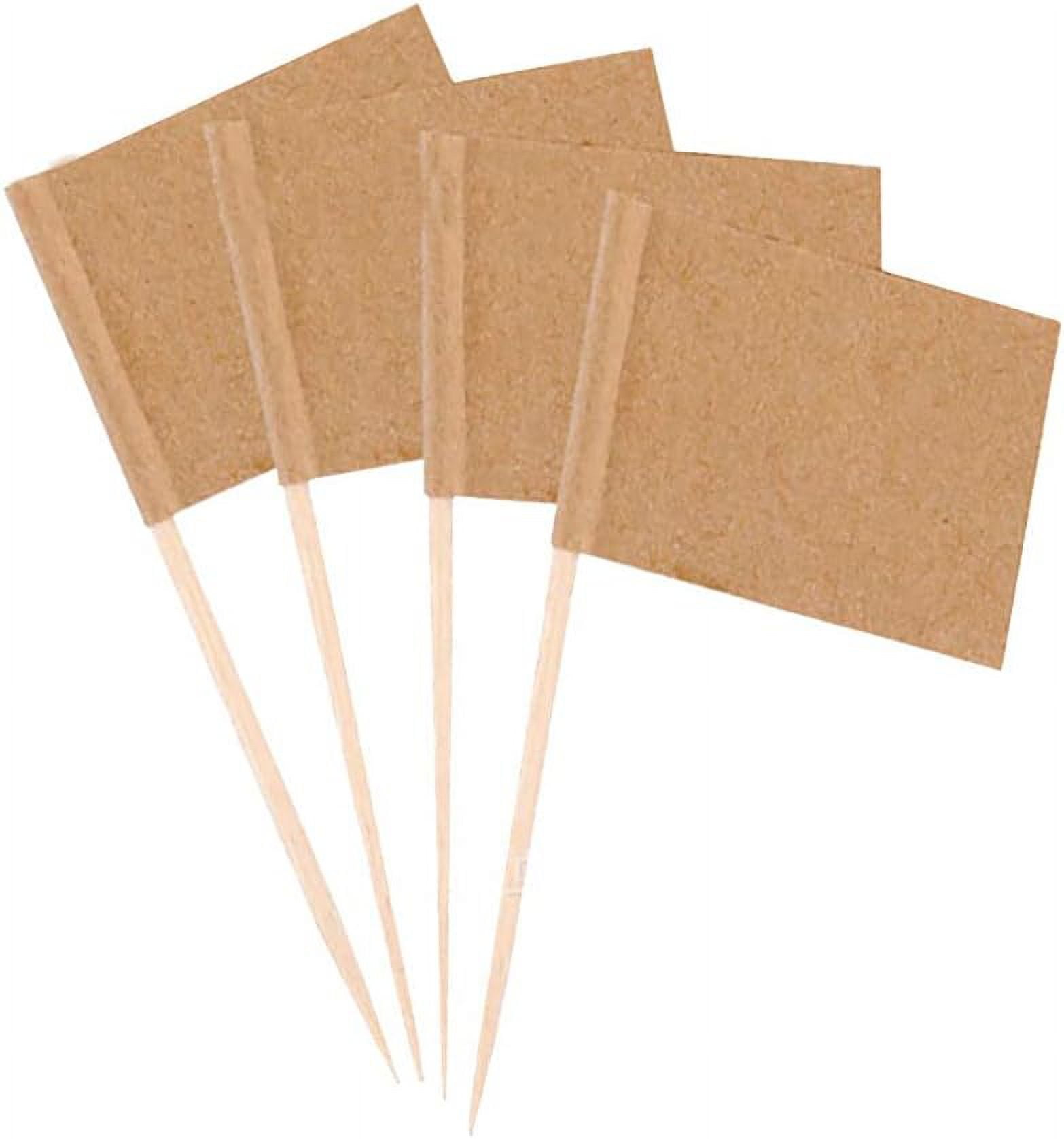 200 Pcs Blank Flags Toothpick Cupcake Toppers Picks Cheese Toothpick ...