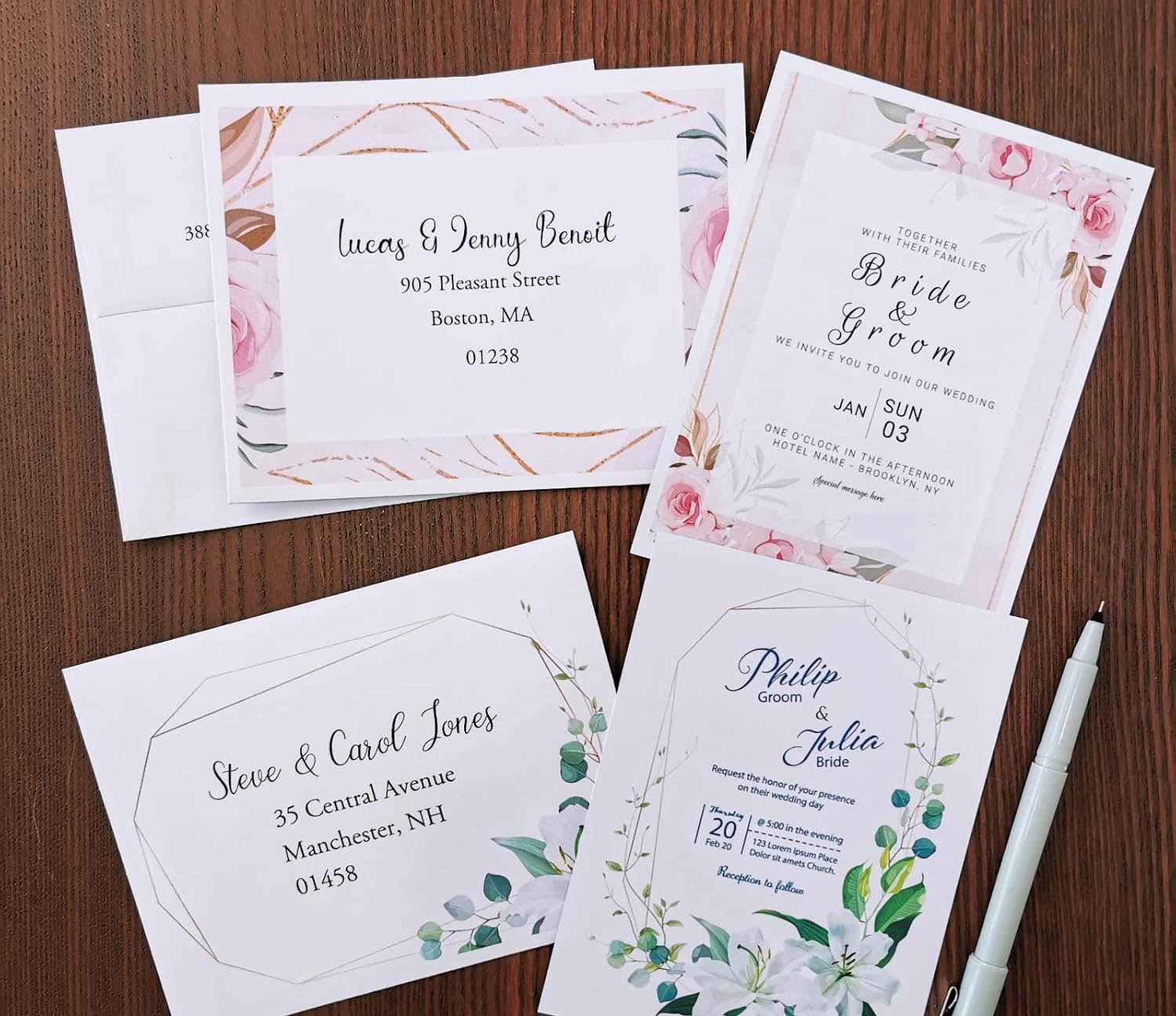 200 Pcs Bulk A2 Invitation Envelopes in White Peel & Press Self Seal ...
