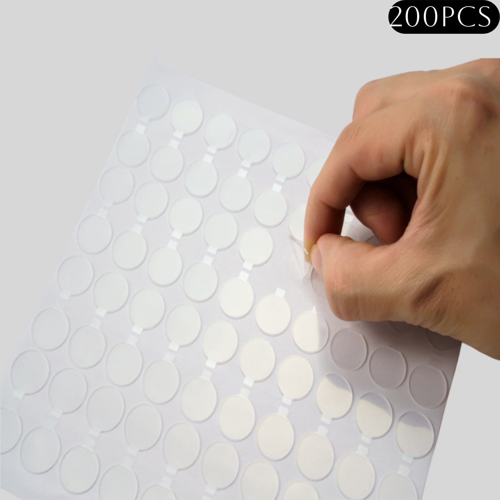 200 Pcs Clear Glue Dots Removable Sticky Tack, 0.39