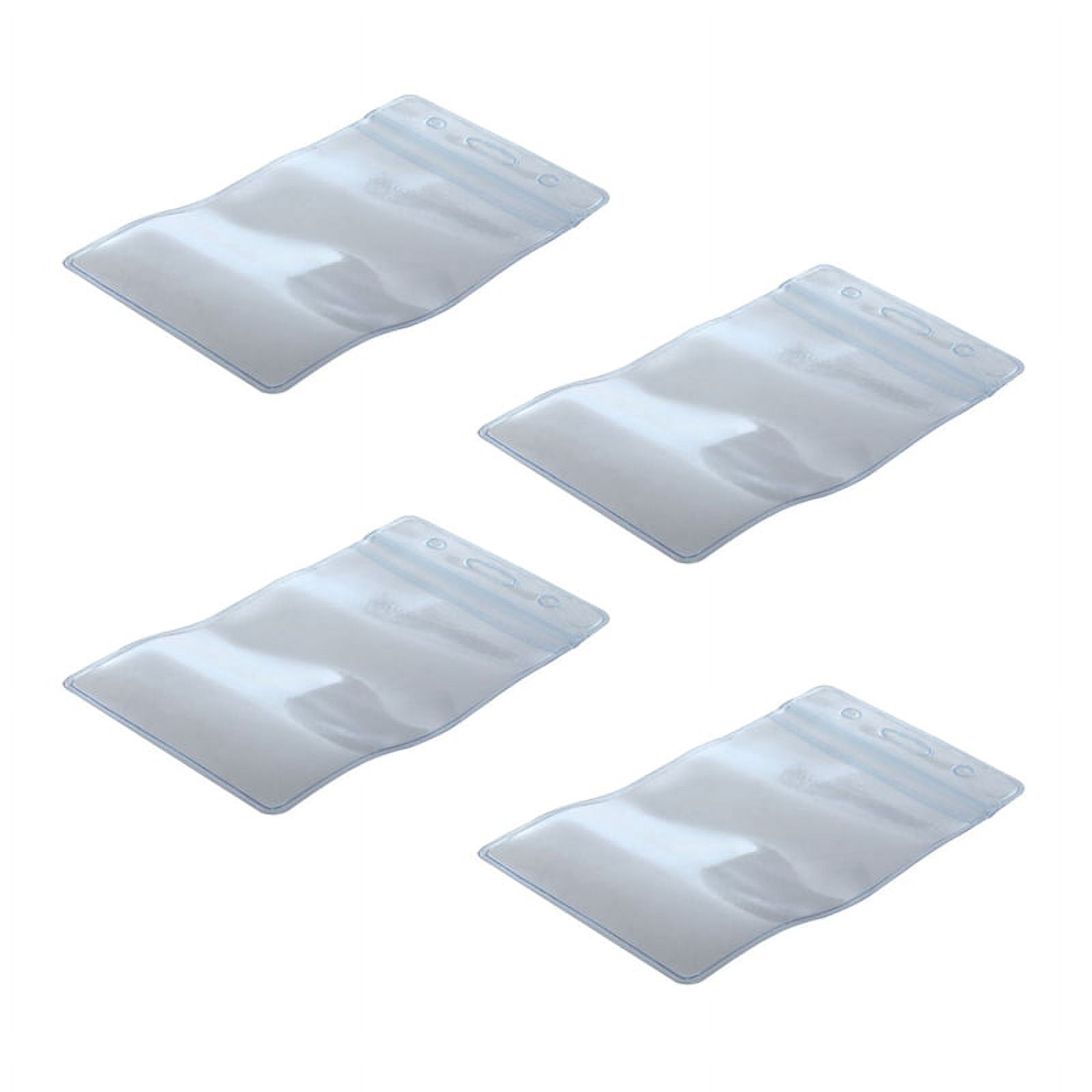 200 Pcs Clear Plastic Vertical Name Tag Badge ID Card Holders - Walmart.com