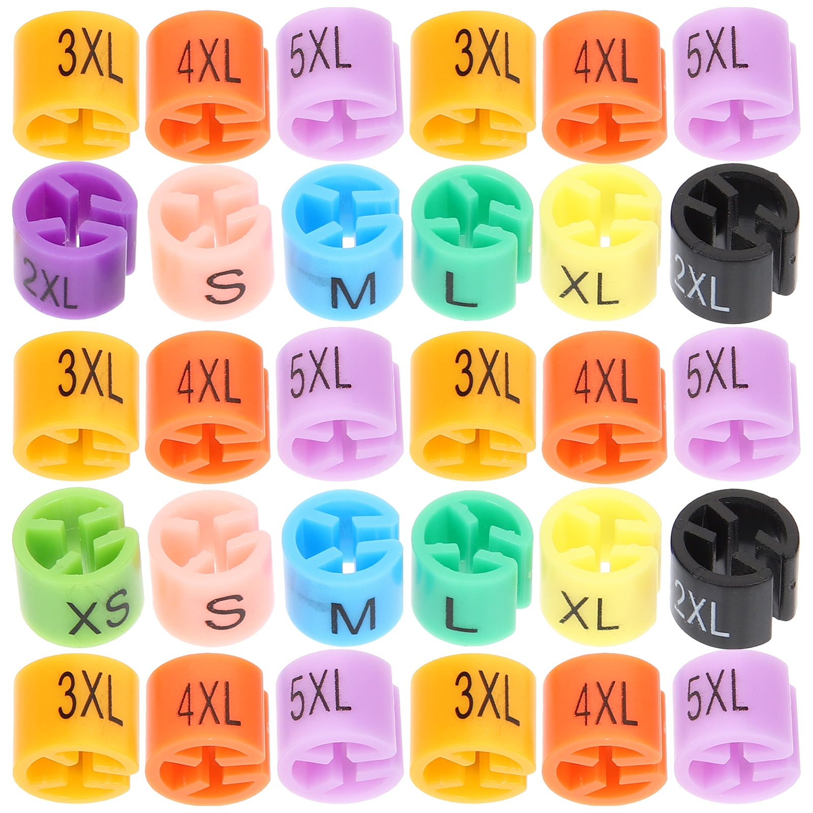 200 Pcs Clothes Size Buckle Hanger Marker Plastic Hangers Clothing Rack ...