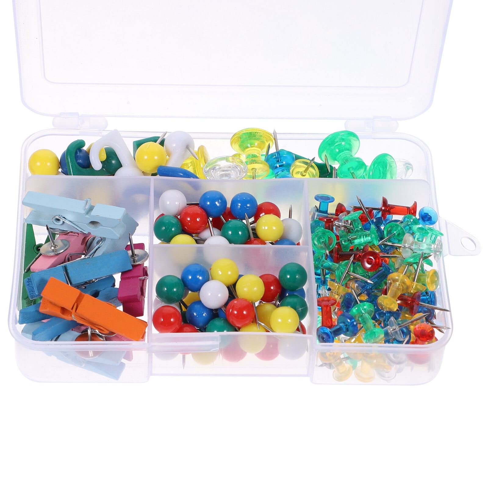 200 Pcs Colored Pushpins Key Thumb Tacks for Wall Hangings Thumbtacks ...