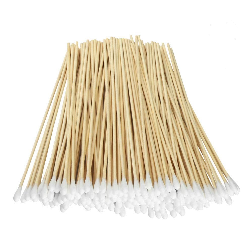 700 Pcs Count 6" Inch Long Cotton Swabs with Wooden Handles Cotton ...