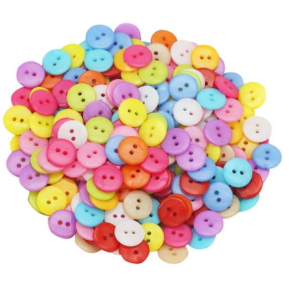 200 Pcs Craft Buttons Plastic Buttons Bright Buttons Colorful Buttons ...