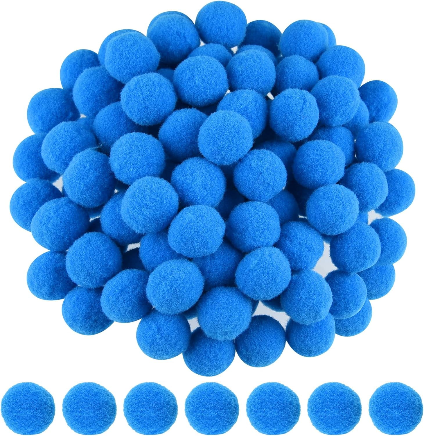 200 Pcs Craft Pom Poms 1 Inch Felt Balls for Kids DIY Art Creative ...