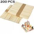 200 Pcs Craft Sticks Ice Cream Sticks Popsicle Sticks 4.5 inch Natural ...