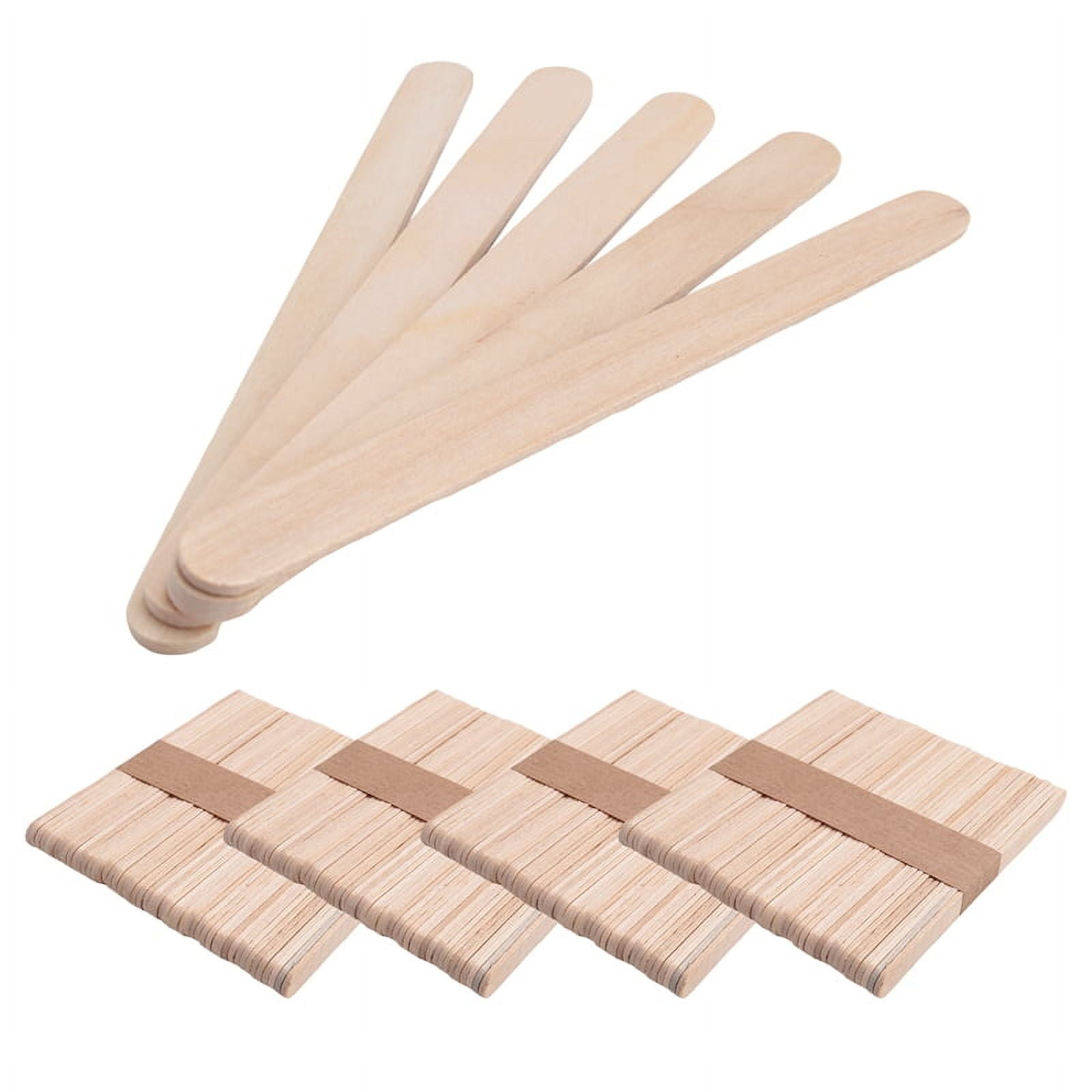 200 Pcs Craft Sticks Ice Cream Sticks Wooden Popsicle Sticks 114MM ...