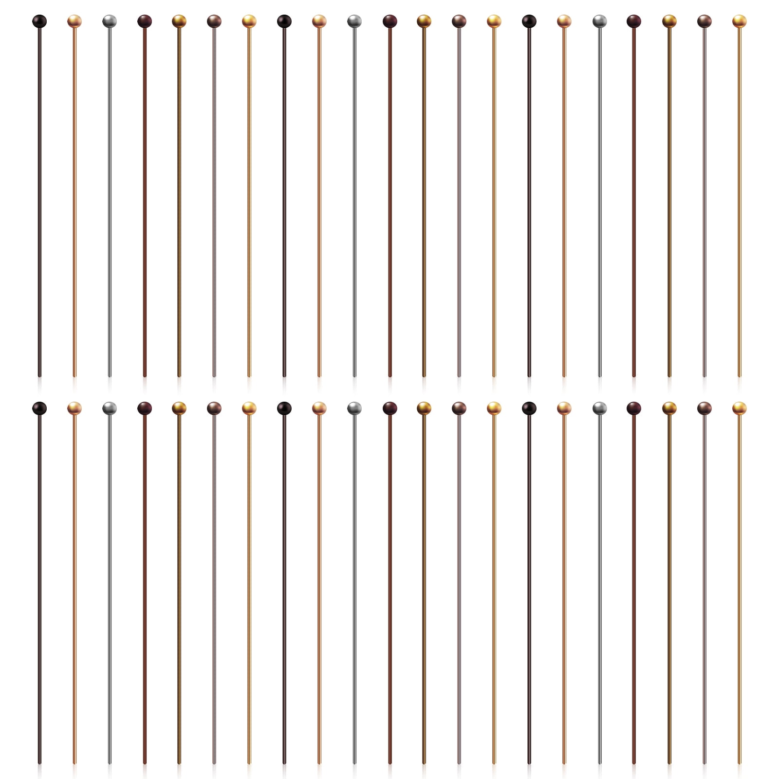 200 Pcs DIY Ball Needle Connector Headpins Pendant Making Supplies ...