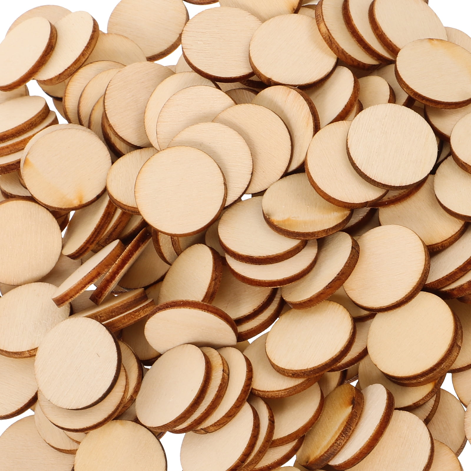 200 Pcs DIY Handmade Wood Chips Decor DIY Accessory DIY Crafts Round ...