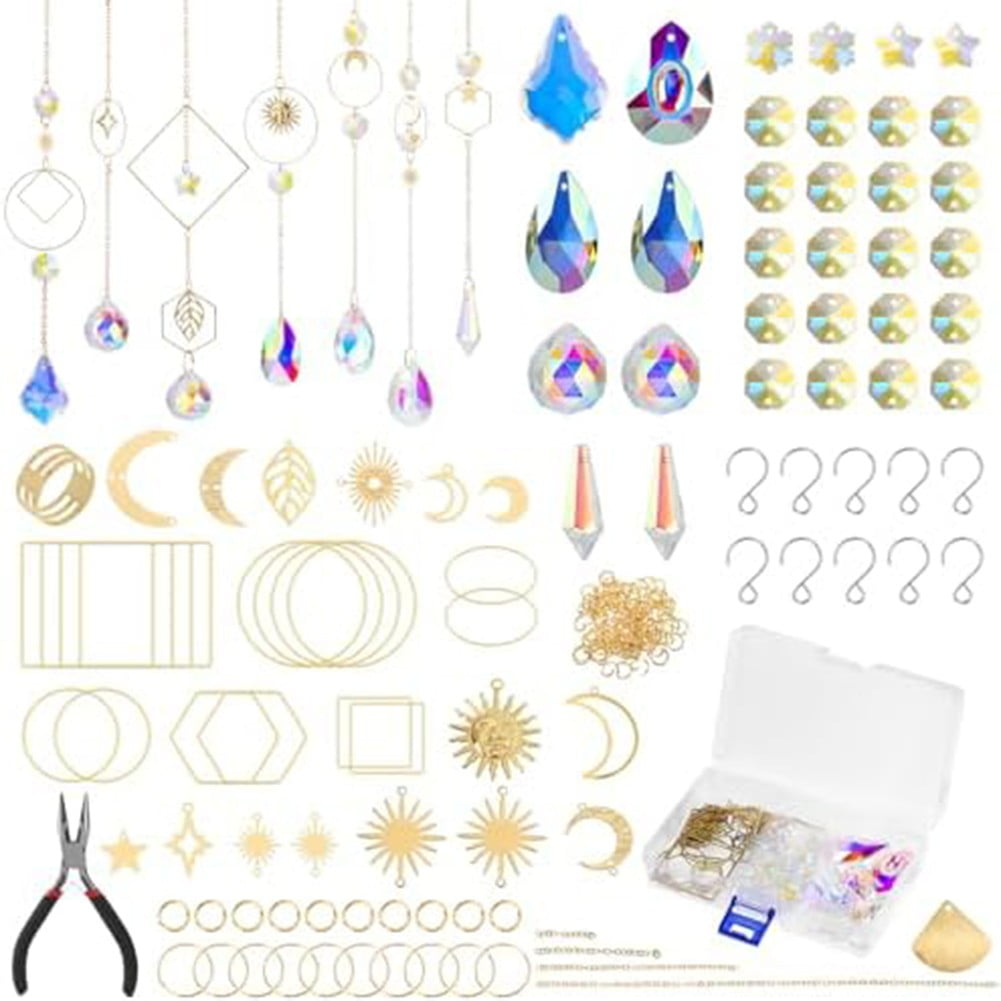 200 Pcs DIY for Crystal Suncatchers Kit Create Stunning for Rainbow ...